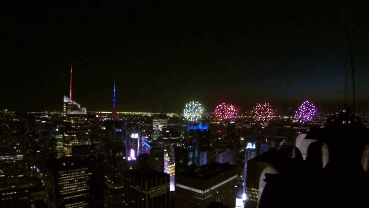 New York 4th July 2013 firework rockefeller center / Нью-Йорк Рокфеллер ...