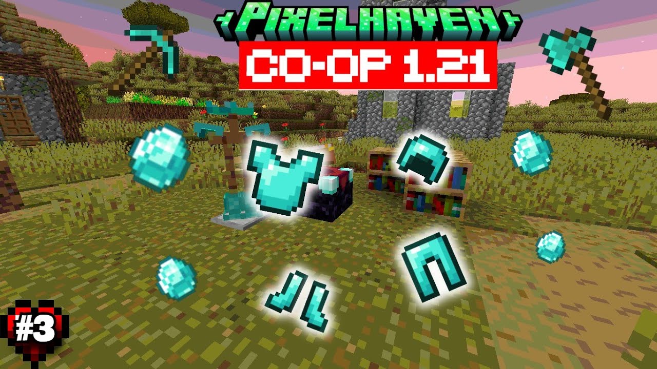 [Pixel Haven Minecraft 1.21] Kiêm Đồ Kim Cương - YouTube