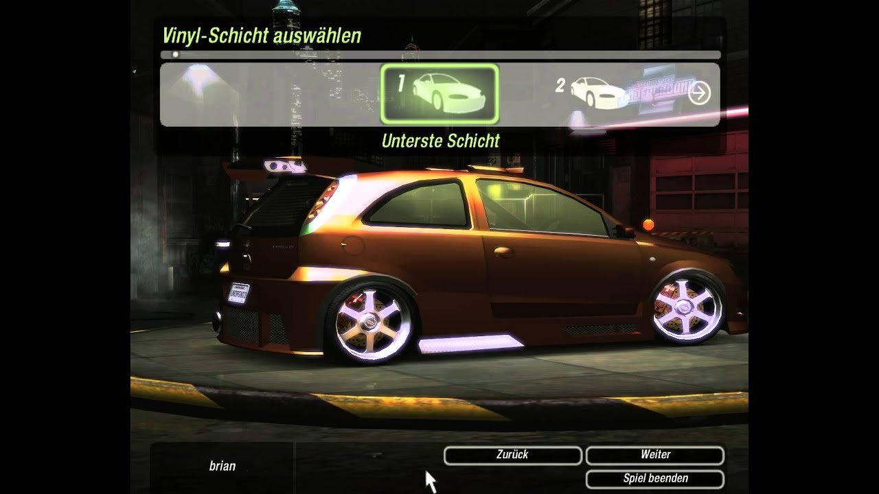 Need For Speed Underground 2 Opel Corsa Tuning - YouTube
