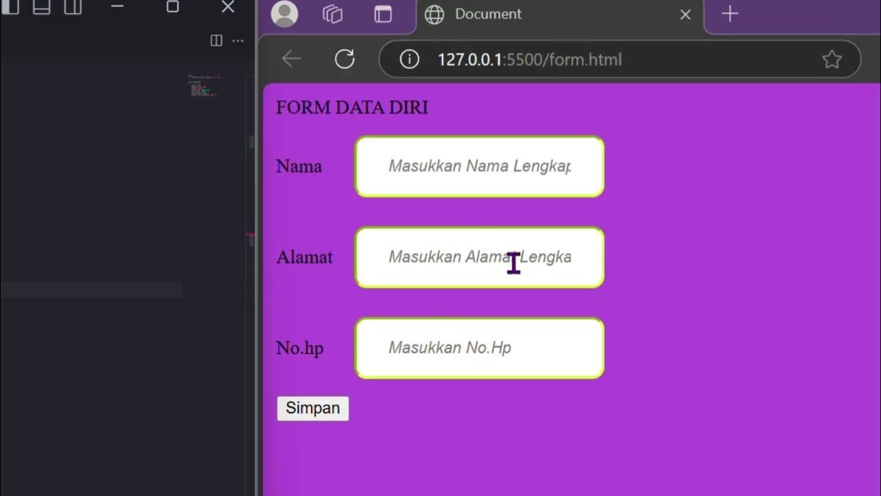 Membuar Form Sederhana Menggunakan HTML dan CSS - YouTube