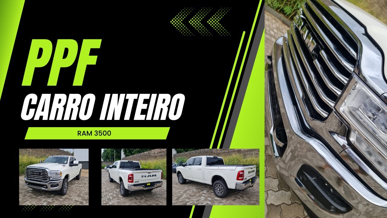RAM 3500 LONGHORN. Aplicação PPF no carro todo. Veja detalhes. - YouTube