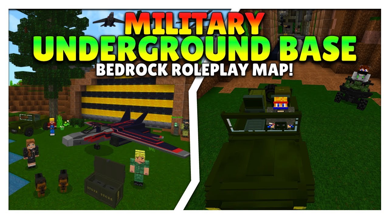 Military Underground Base - Bedrock Map Gameplay | Minecraft Hindi ...