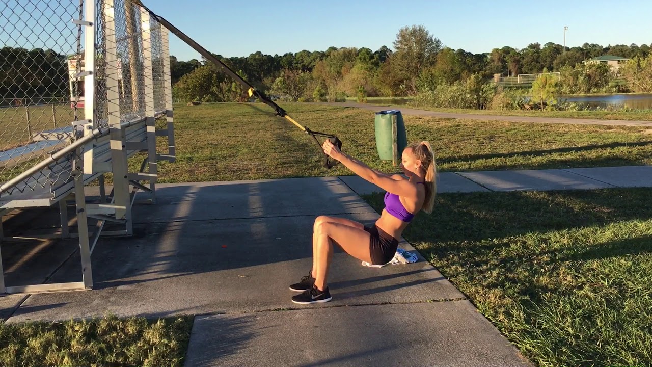 Squat and Row TRX Exercise - YouTube