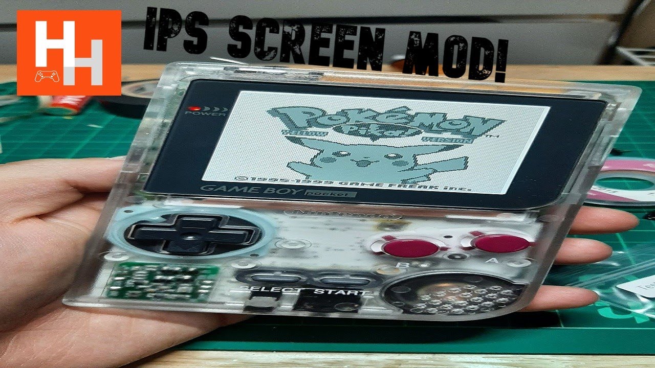 Gameboy Pocket IPS Screen Mod - YouTube