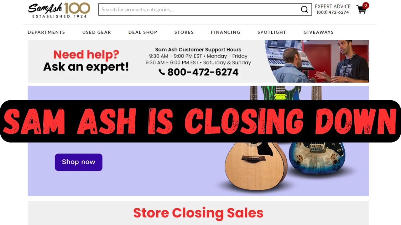 Sam Ash is Closing Down - YouTube