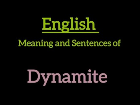 English - Meaning and Sentences of - Dynamite #viralvideo # ...