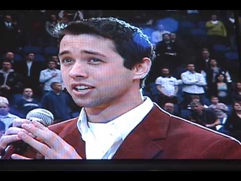Nathan Shrake Singing The National Anthem - YouTube