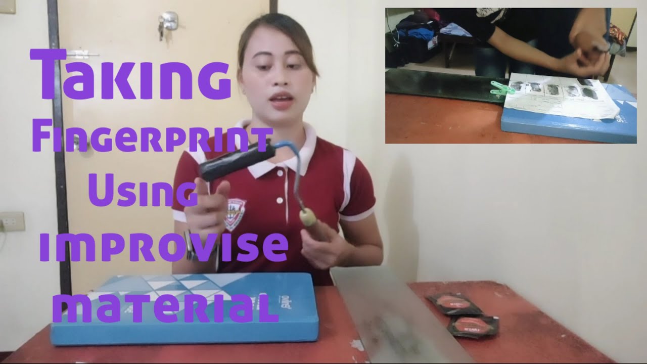 Taking fingerprint rolled and plain impression using improvise material ...