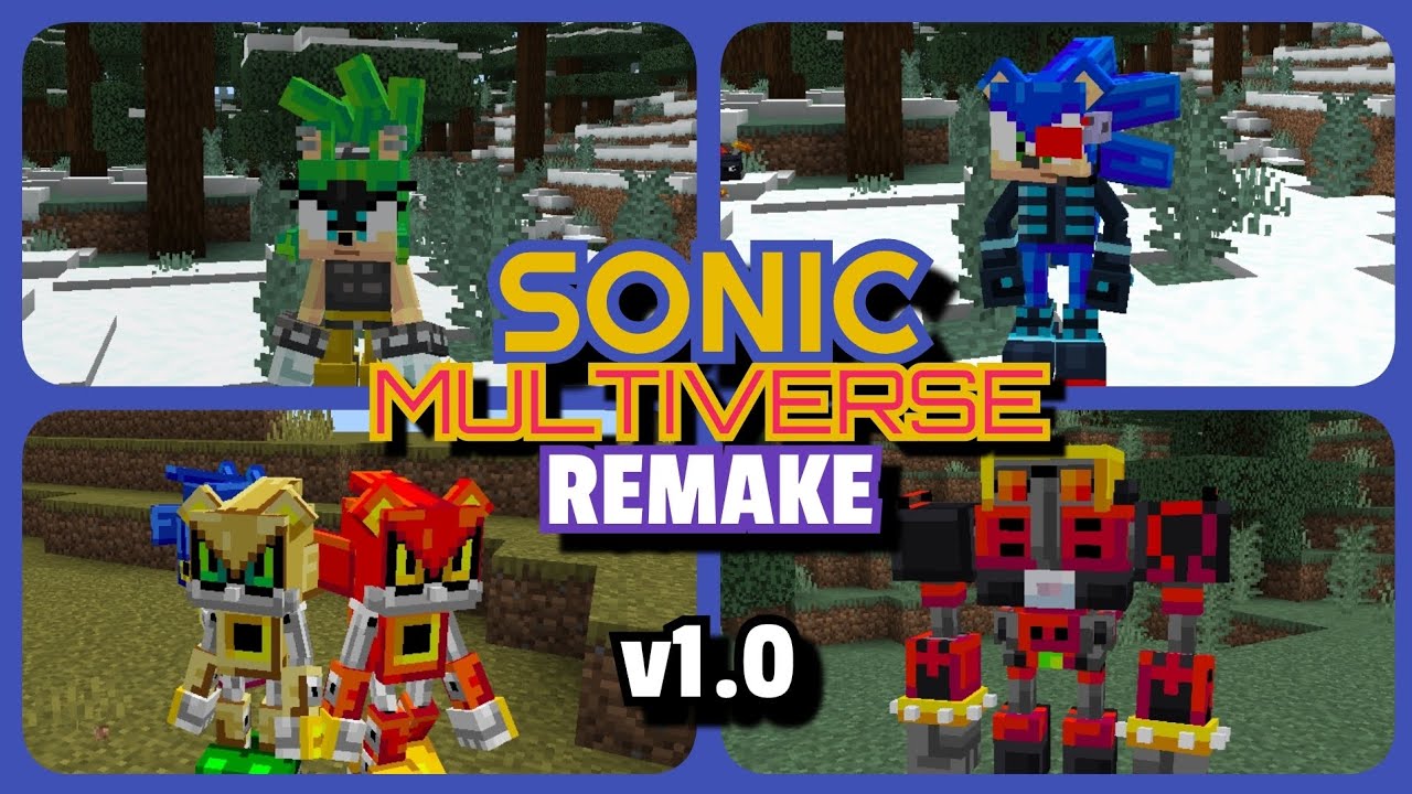 FINALMENTE!!! SAIU V1.0 DA ADDON DE SONIC MULTIVERSE REMAKE - YouTube