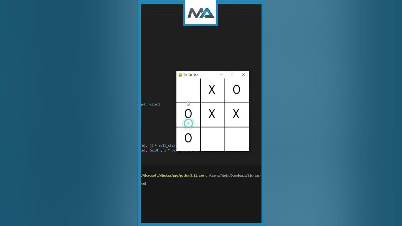 Code Tic Tac Toe in Python in Under 60 Seconds! 🐍🎮 #Shorts - YouTube