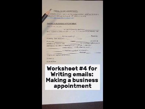 Worksheet # 4 for Writing emails: Making a business appointment - YouTube