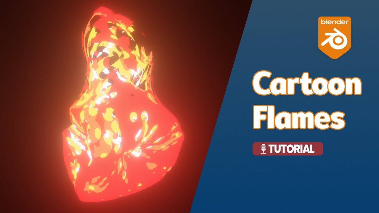 How do you create a procedural cartoon animated flame in Blender 4.4 ...