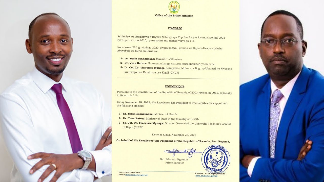 Ibyo wamenya kuri Dr. SABIN NSANZIMANA wabaye minisitiri w'ubuzima /n ...
