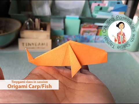How to fold a traditional origami carp/fish - YouTube