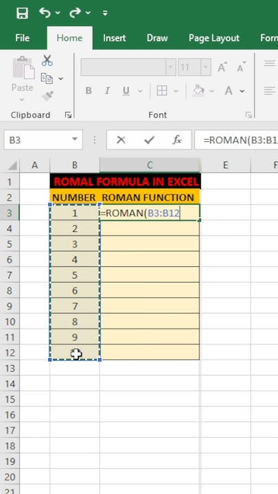 |Excel me Roman Number kaise Likhe| #excelformula #exceltips #shorts #shortvideo #shortsvideo # ...