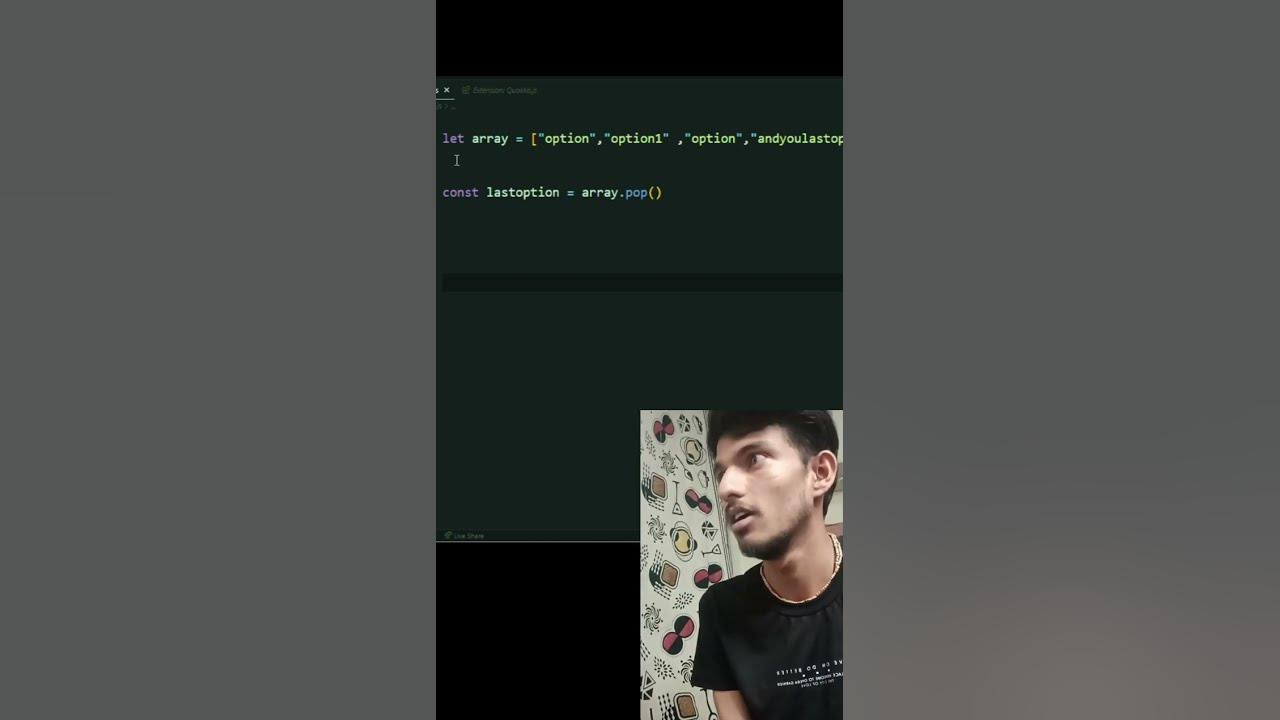 Pop Method In Javascript Popmethod Javascript Array Ezscripter Ezsctipter Youtube