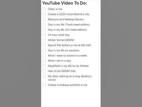 Create a Video To Do List with Me - YouTube