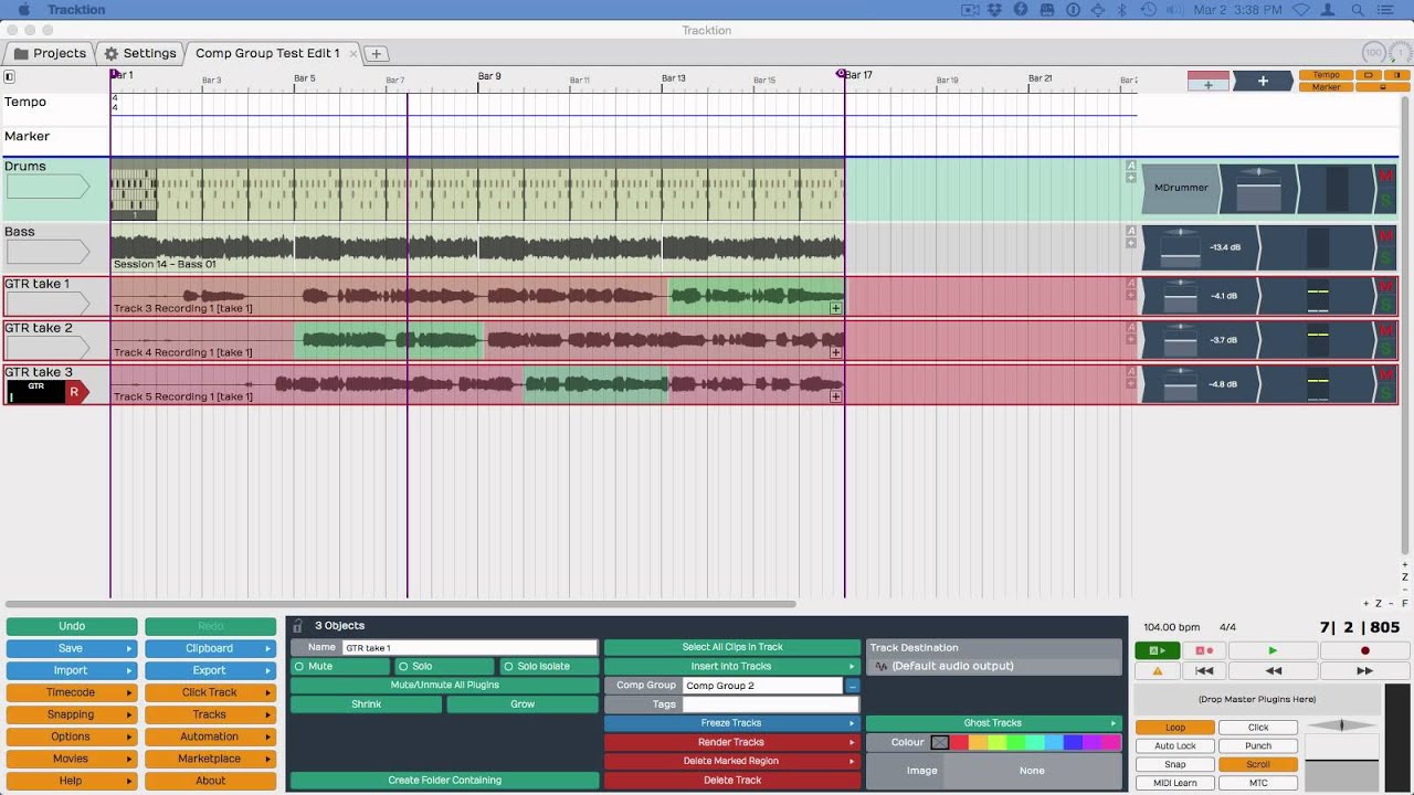 Tracktion T6 New Features - Comp Groups - YouTube