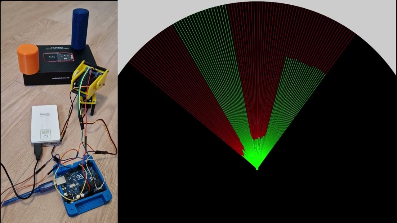 Arduino Uno sonic radar V2 - YouTube