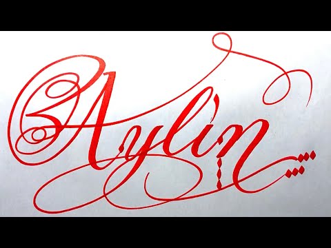 Aylin Name Signature Calligraphy Status | How to write with Cut Maker  #calligraphy #cursive