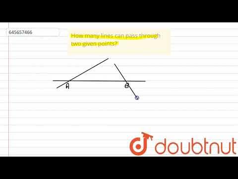 How many lines can pass through two given points? | Class 6 Maths | Doubtnut - YouTube
