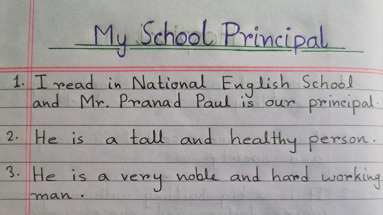 10 lines Essay on My School Principal | My School Principal Essay in ...
