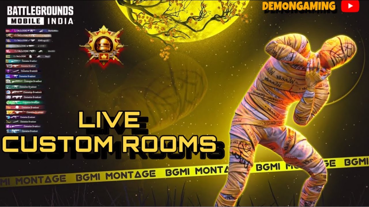 DAILY CUSTOM ROOMS DAY 2#bgmi #live - YouTube