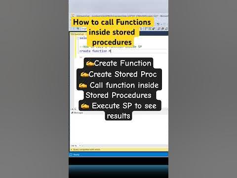 How to call SQL functions inside stored procedures #sql #sqlqueries #sqlinterview #shorts # ...