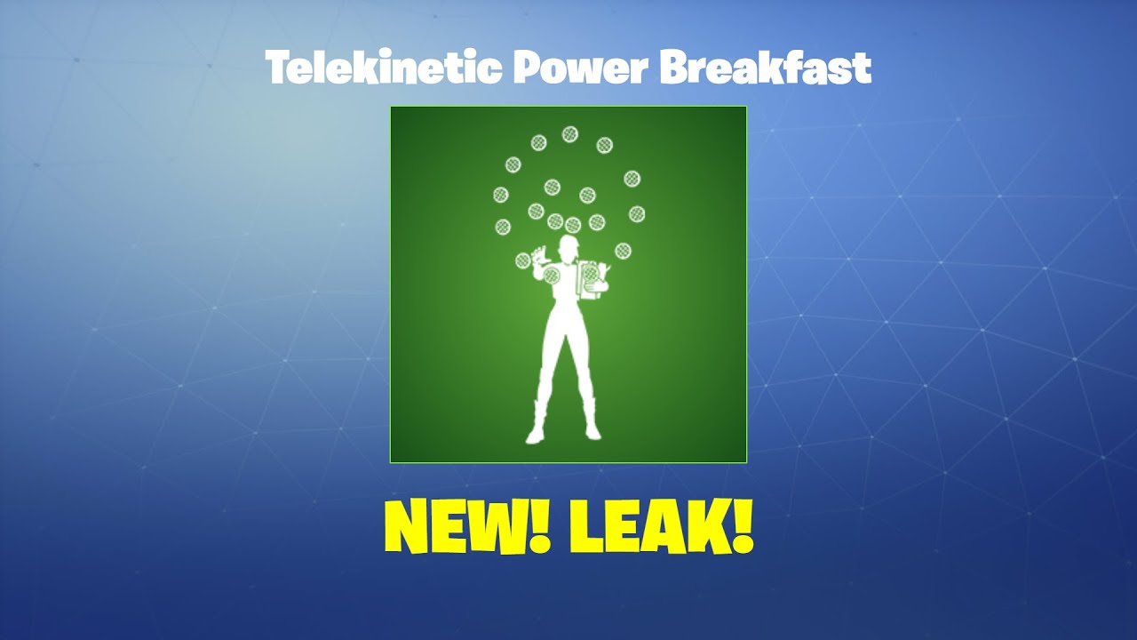 Telekinetic Power Breakfast | Leak | Fortnite Emote - YouTube