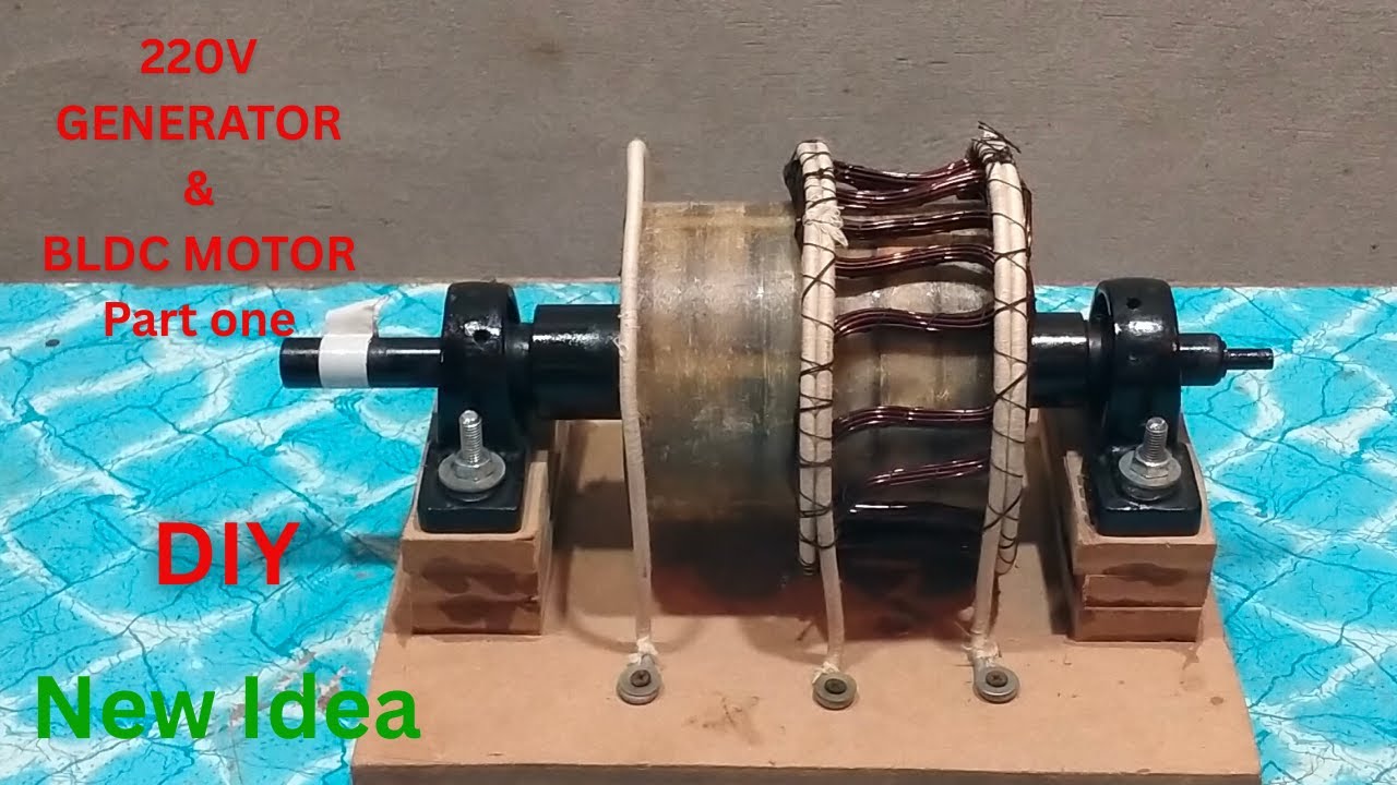 how to make 220v electricity generator and 48v brushless motor on one ...