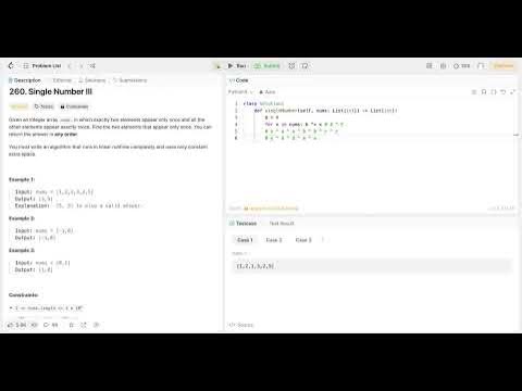 LeetCode DCC Apr 2024 - Day 30 - 260. Single Number III - YouTube