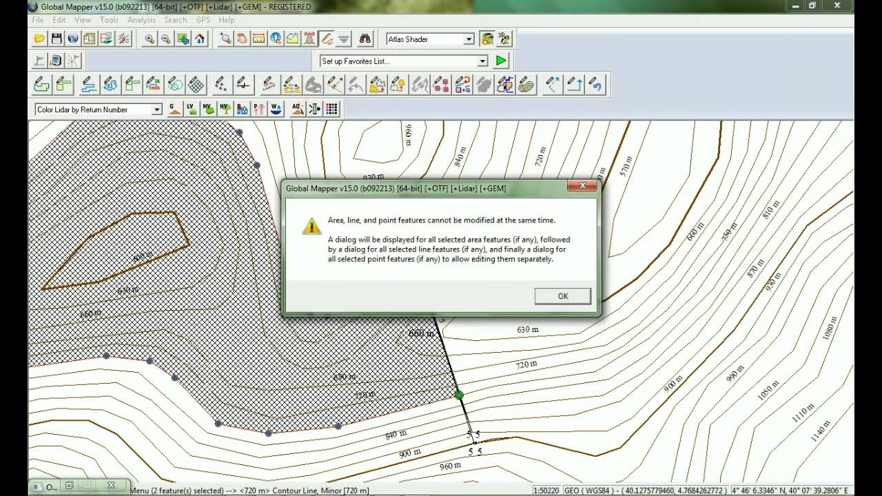 DM Global mapper Area Elevation curve part 2 - YouTube