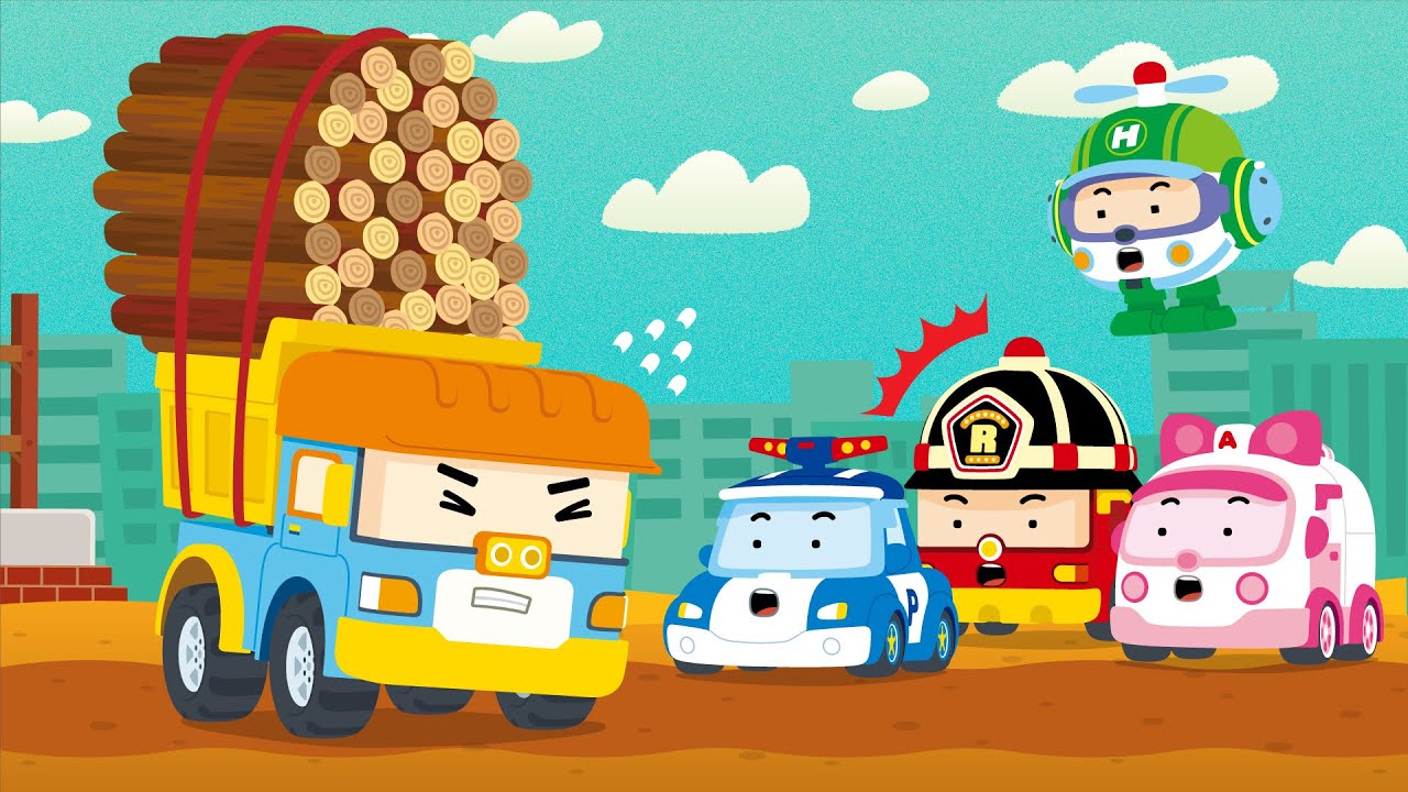 Truck Song│2D MV│Robocar POLI Car Song│Construction Vehicles Song for ...
