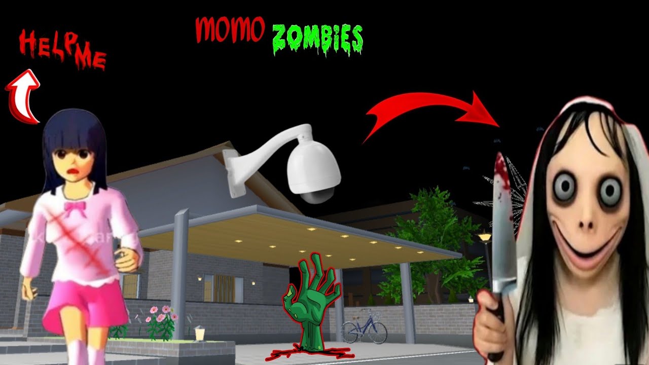 MOMO Zombie di The street chase yuta mio 🥶🙏//sakura school simulator ...