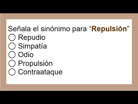 1360 - Pregunta resuelta de sinónimos " Repulsión " - YouTube