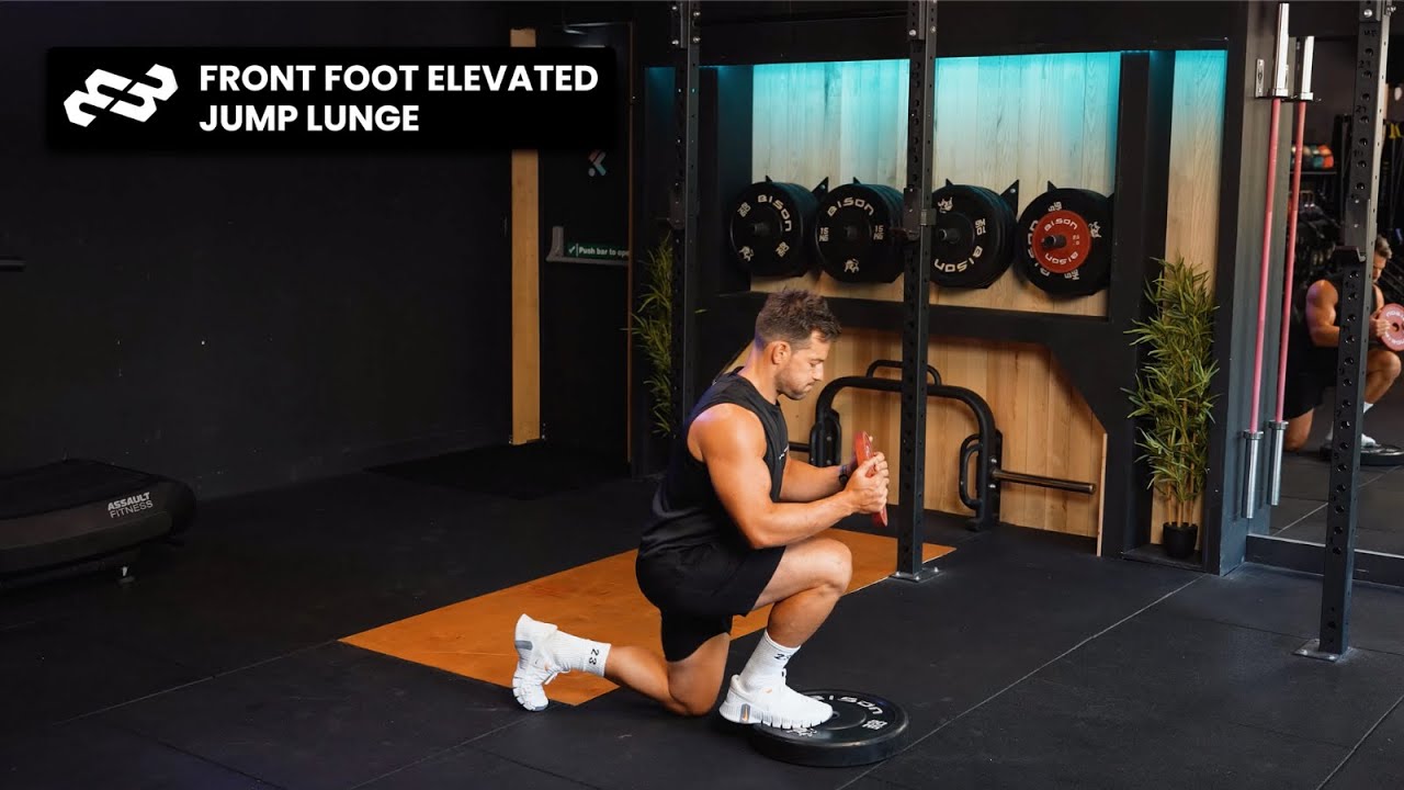 Front Foot Elevated Jump Lunge - The Movement Blueprint™ - YouTube