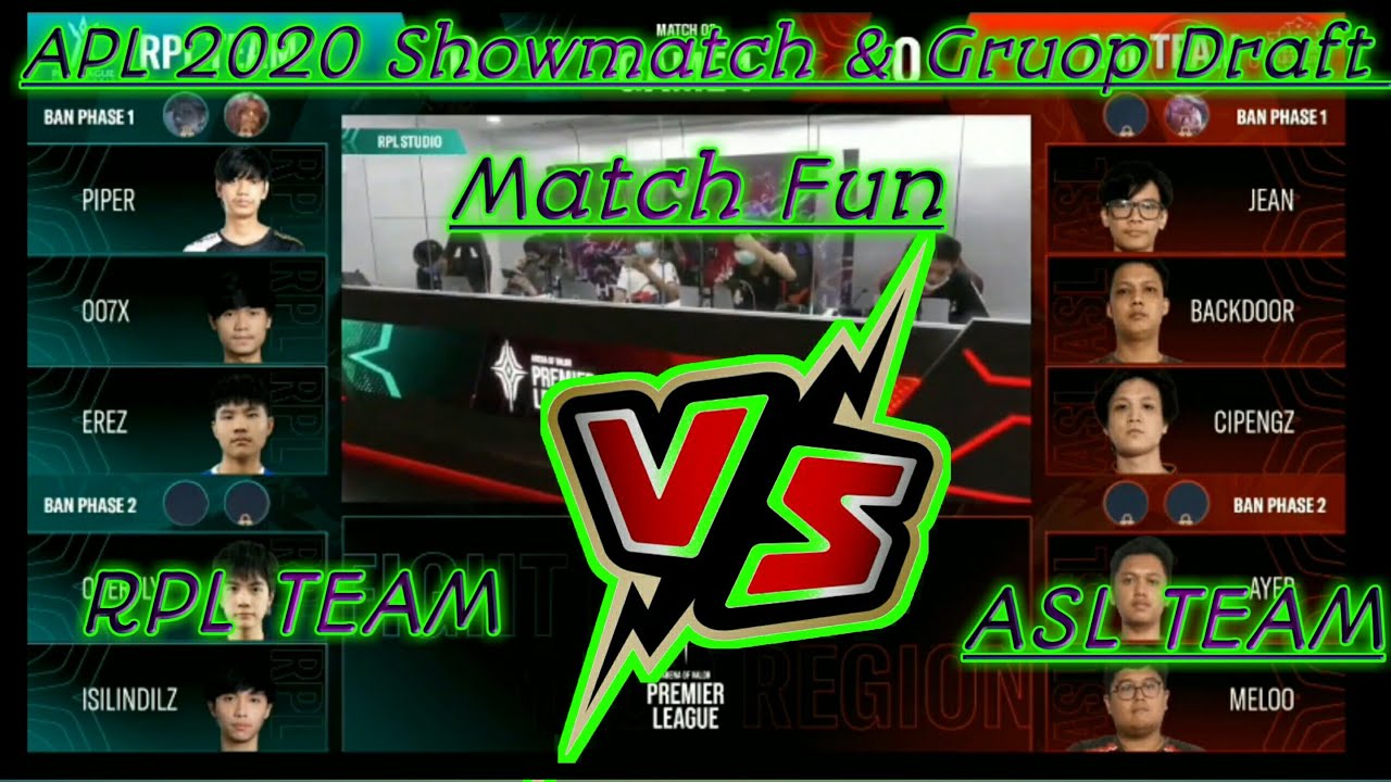 RPL TEAM Vs ASL TEAM APL 2020 Showmatch & Gruop Draft - YouTube