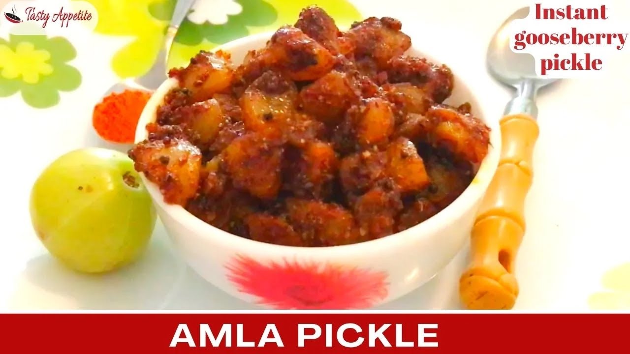 Amla Pickle Recipe | Instant Amla Pickle | Gooseberry Pickle ...