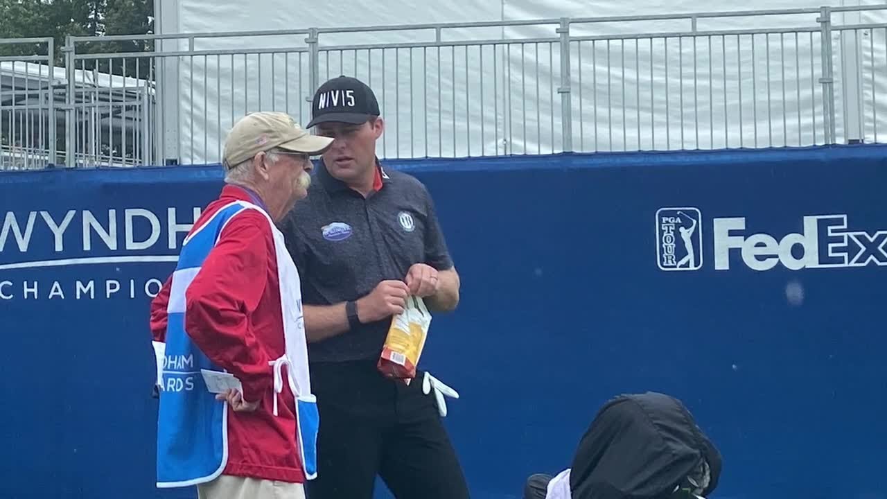 Mike "Fluff" Cowan is caddying this week for Kyle Reifers, a former ...
