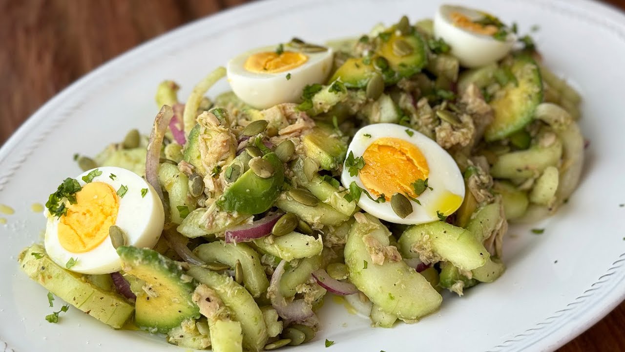 Ensalada de pepino y atún ¡La ensalada del verano! - YouTube