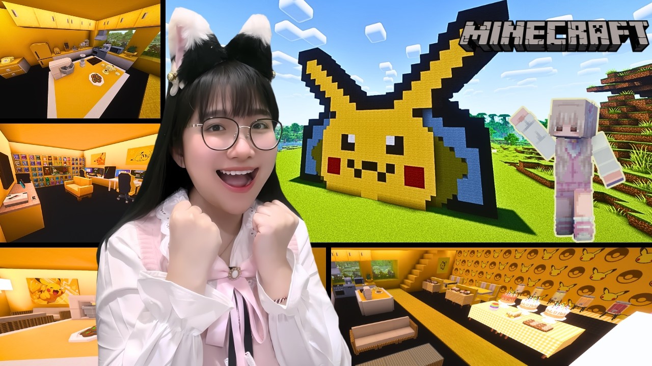 Bikin Rumah Pikachu dari Pokemon di Minecraft! TAPI bentuknya SUSHI ...