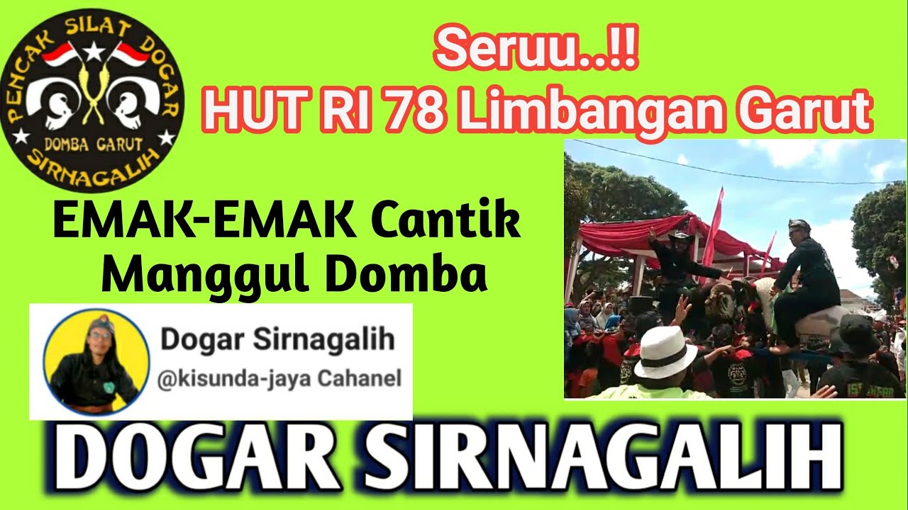 DOGAR Sirnagalih,, seruu...!!! emak2 cantik "manggul" Domba Garut# ...