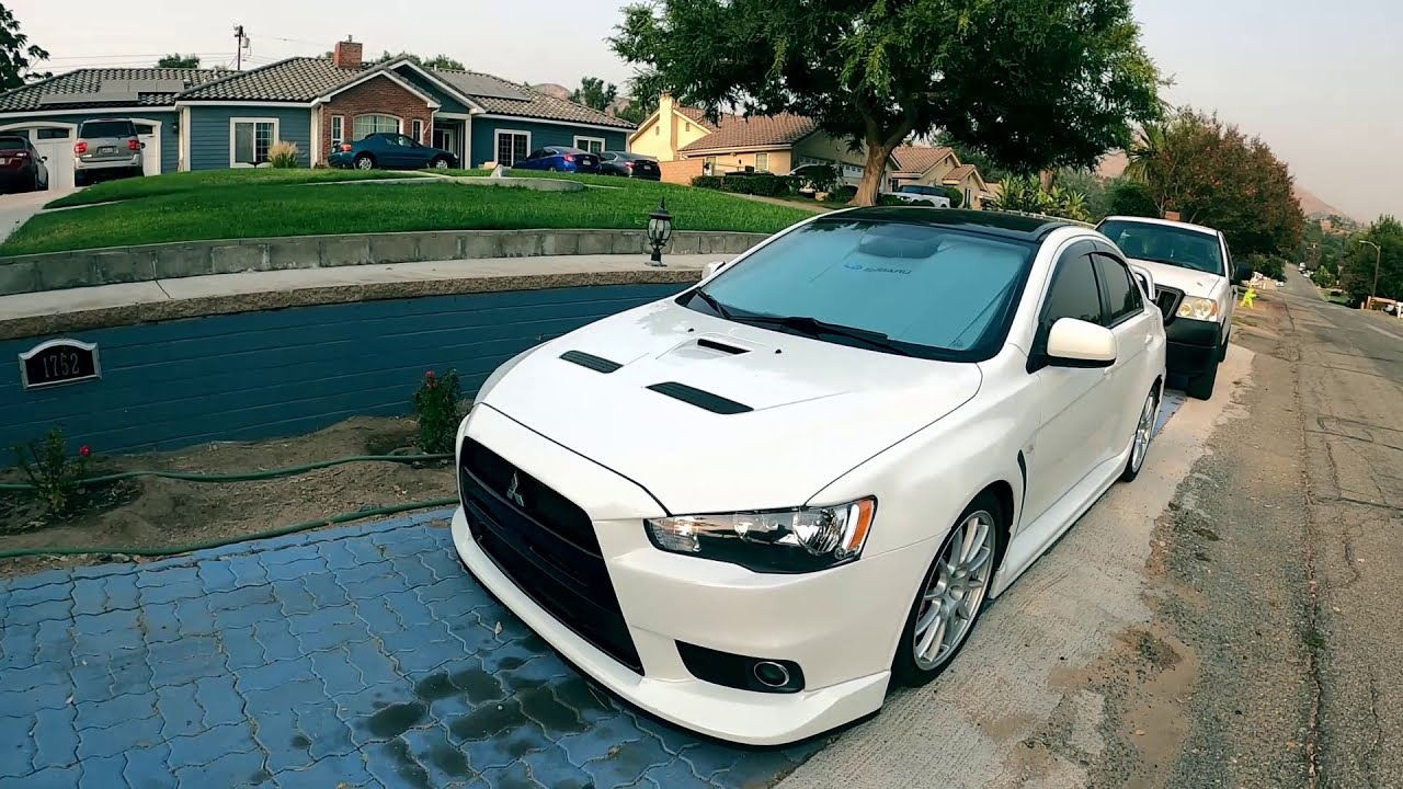 Mitsubishi Evo X Aero Kit Lip Install! - YouTube