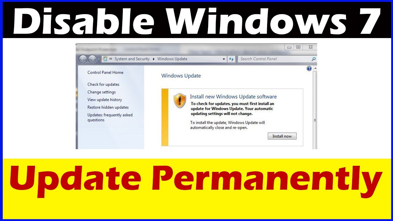 How to Turn Off Windows 7 Updates Completely in Hindi | How to Use ...