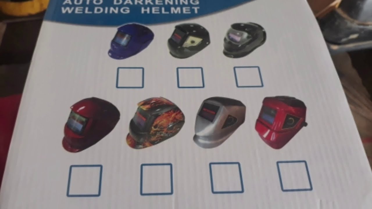 Unboxing welding helmet automatic dark ABB - YouTube