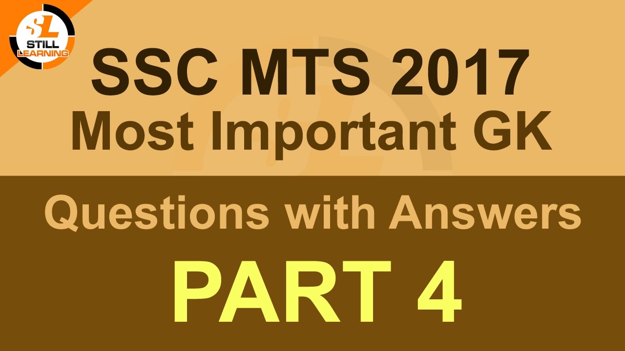 SSC MTS 2017 Most Important General Knowledge Questions With Answers ssc-mts-2017-most-important-general-knowledge-questions-with-answers