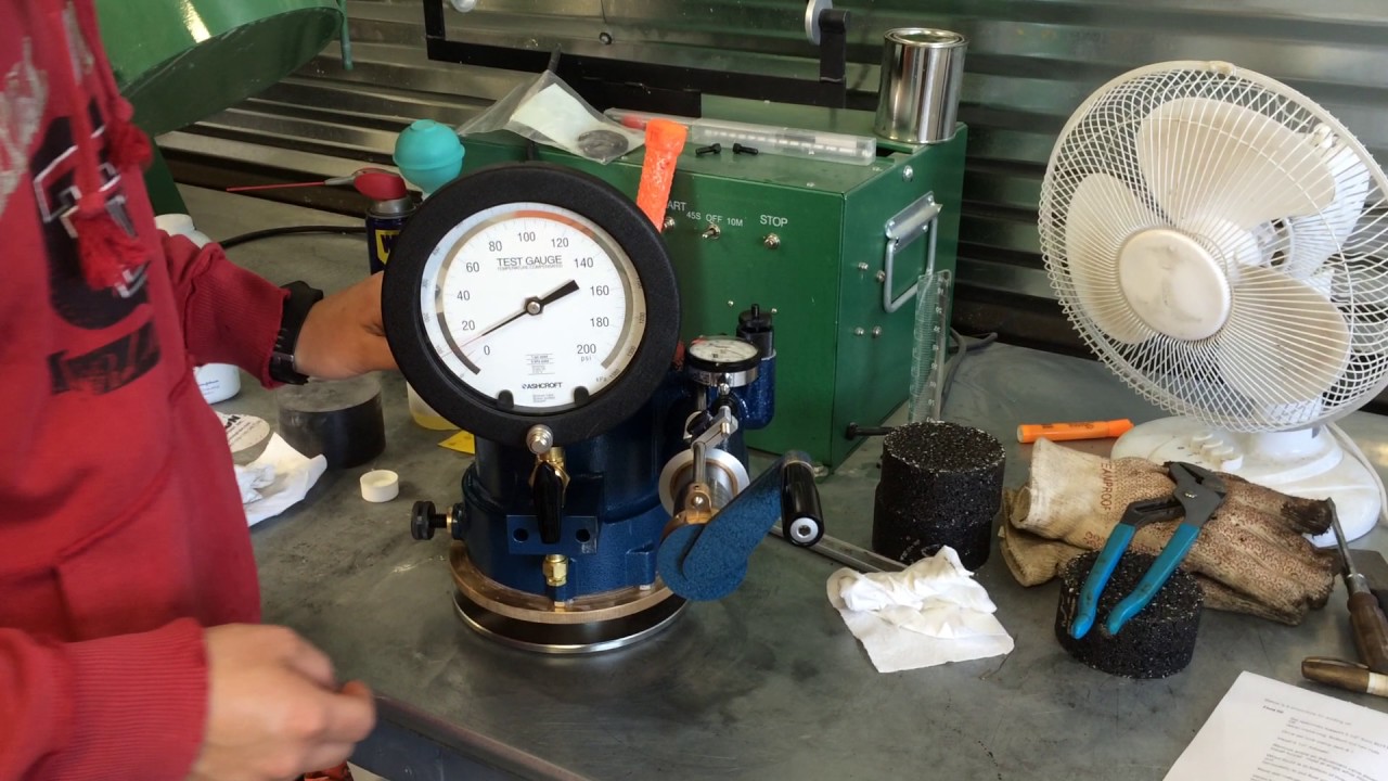 HVEEM Stabilometer Air adjustment problem - YouTube