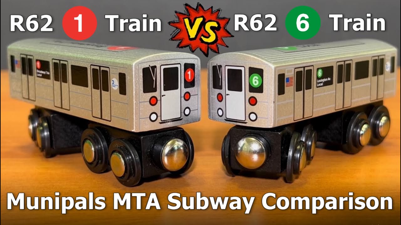 Munipals MTA R62 Trains Subway Design Comparison - Square VS Round ...
