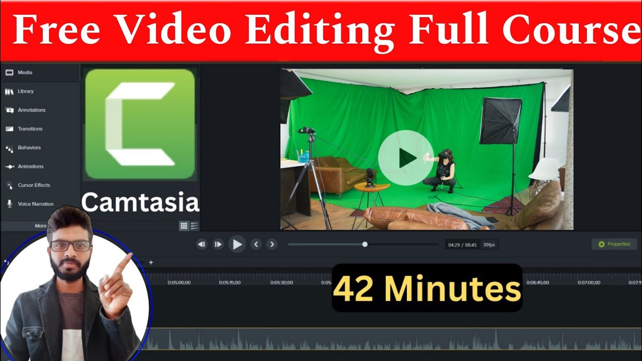 How to Edit Video in Camtasia Full Tutorial in Hindi ||Video editing 40 ...