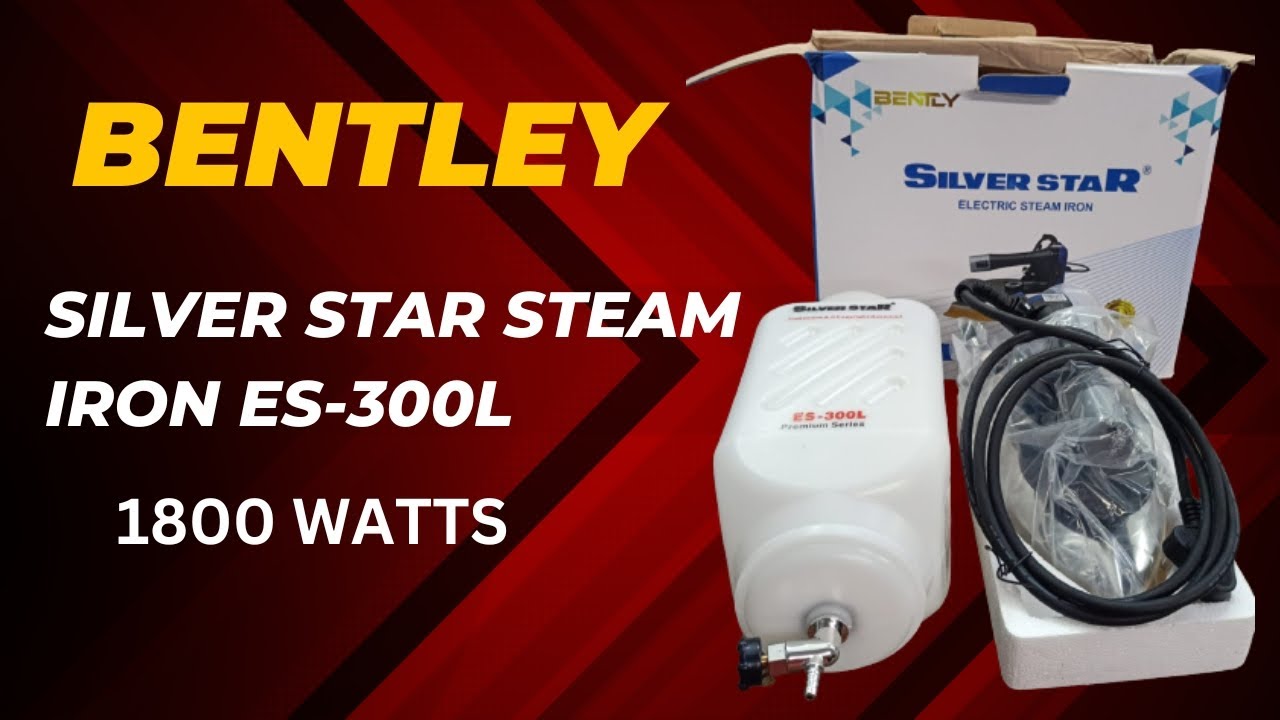 BENTLEY SILVER STAR ELECTRIC STEAM IRON || ES-300L || 1800 WATTS ...